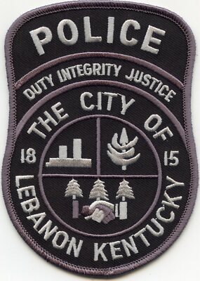 LEBANON KENTUCKY KY Duty Integrity Justice SUBDUED POLICE PATCH | eBay.de