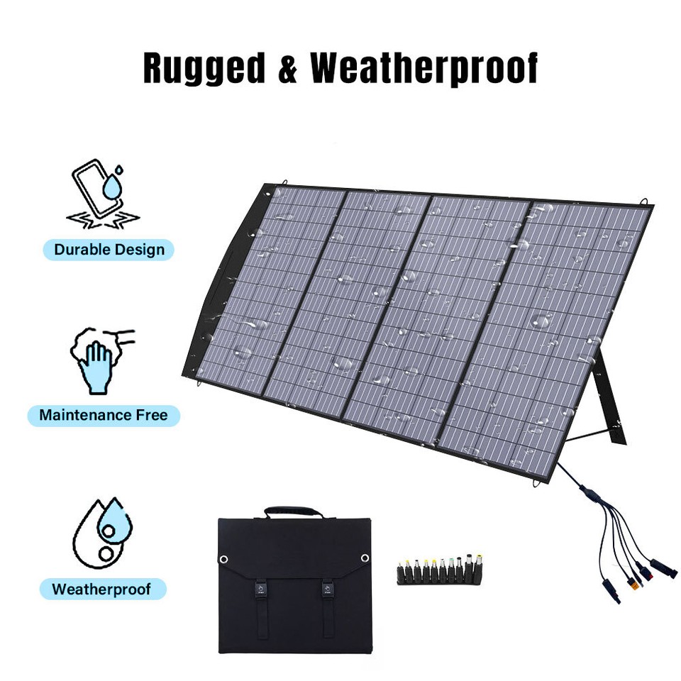 300W Portable Solar Panel Foldable Solar Charger for Generator Power ...