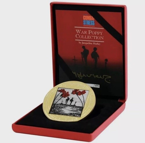 War Poppy Collection Gold Plated Coin, War Poppy 75mm Coin Limited To ...