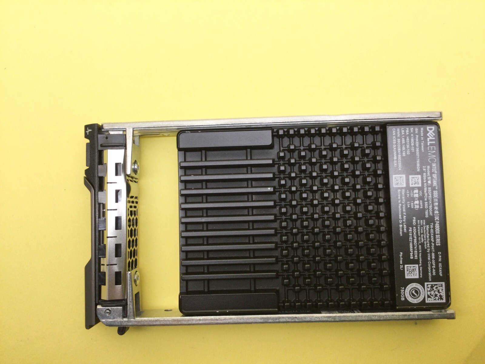 Dell Intel Optane P4800X 750GB 2.5" PCIe NVMe U.2 Write Intensive SSD ...