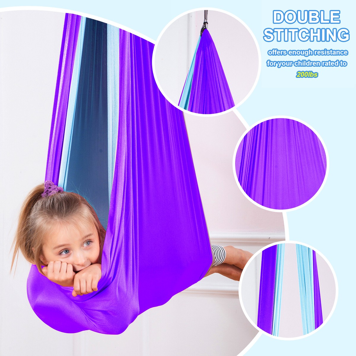 360° Rotation Swing DWQEKD Sensory Swing For Kids & Adults - 360 ...