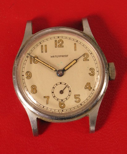 SWISS MILITARY TRENCH WATCH SILVER TONE MENS WRISTWATCH ZALES PROTOTYPE ...