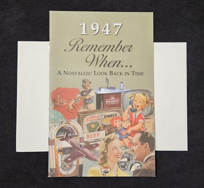 NEW 1947 Remember When... A Nostalgic Look Back In Time Booklet And ...