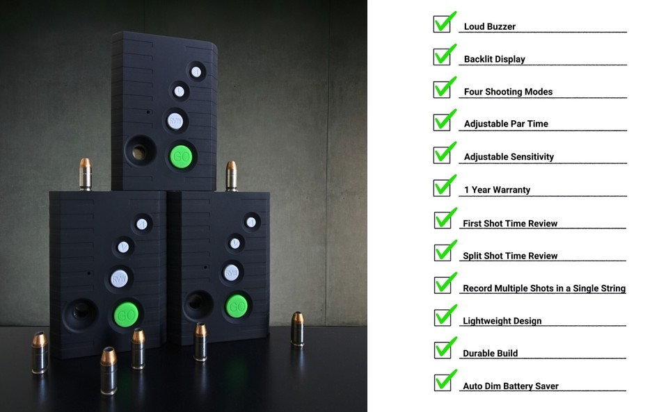 Mod Shot - Shot Timer for Shooting Competitions and Drills, Adjustable ...