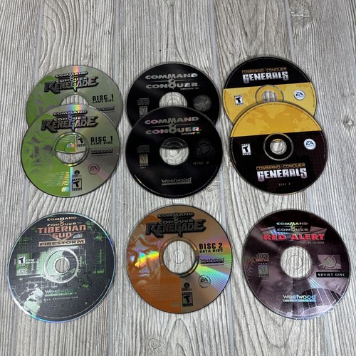 Huge Lot of Command & Conquer Games PC Renegade Generals Tiberian Sun ...