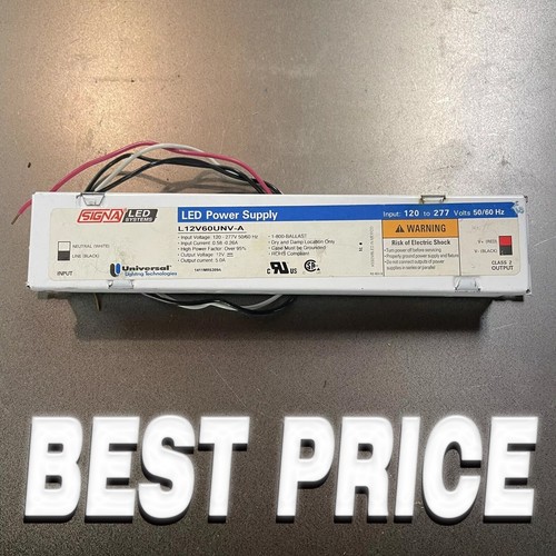 Universal Lighting L12V60UNV-A 12 Volt 60 Watt LED Driver 120 to 277 ...