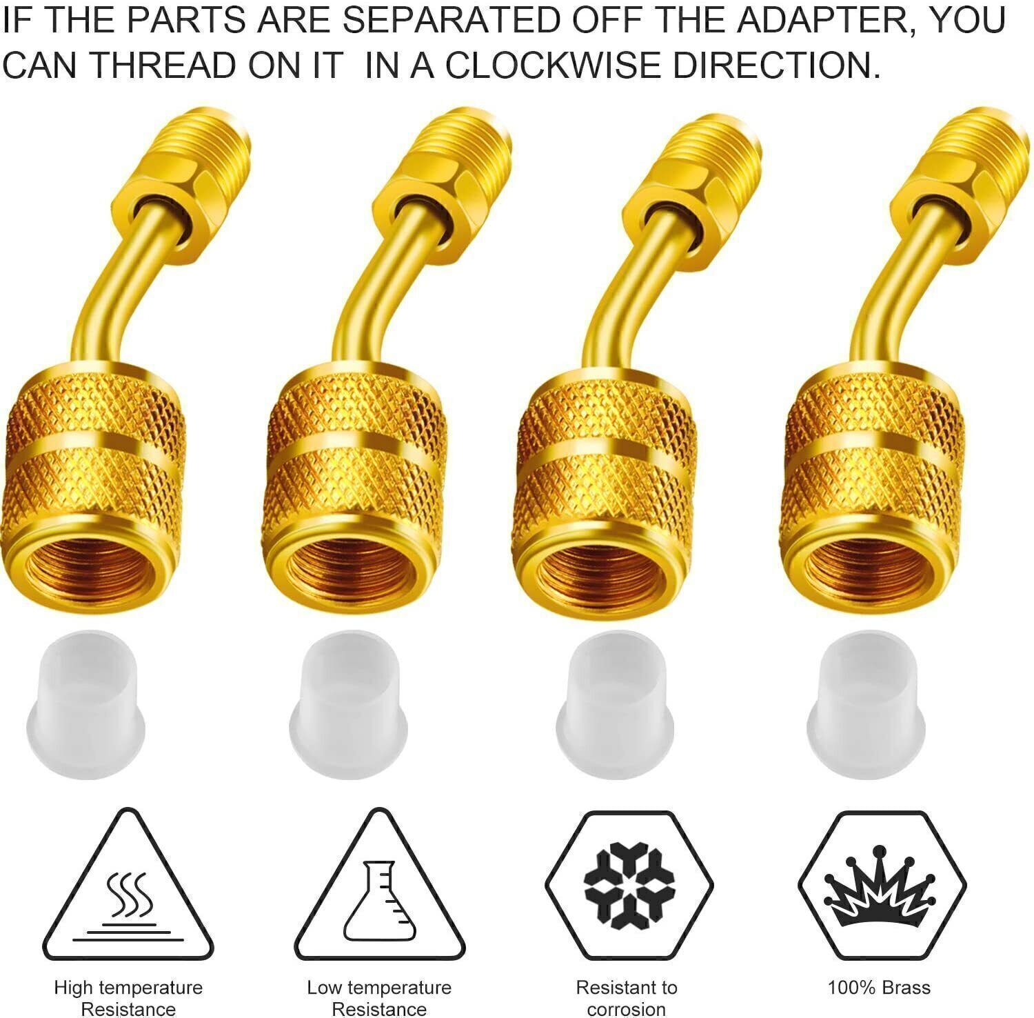 2* R410A Charging Vacuum Port Adapter Mini Split Air Conditioner Brass ...