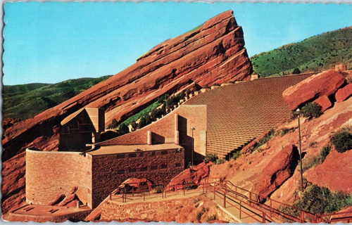 Famous Red Rock Theater in the Park of the Red Rocks Colorado Postcard ...