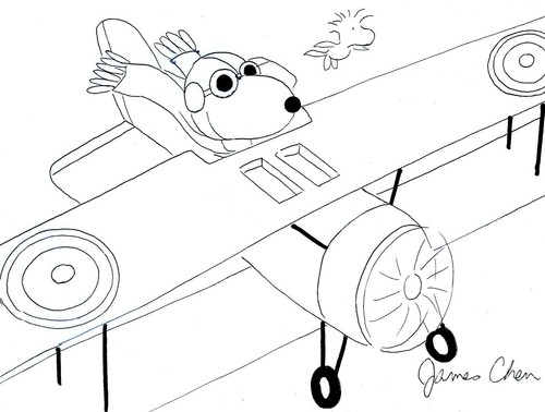 Snoopy Red Baron Coloring Pages