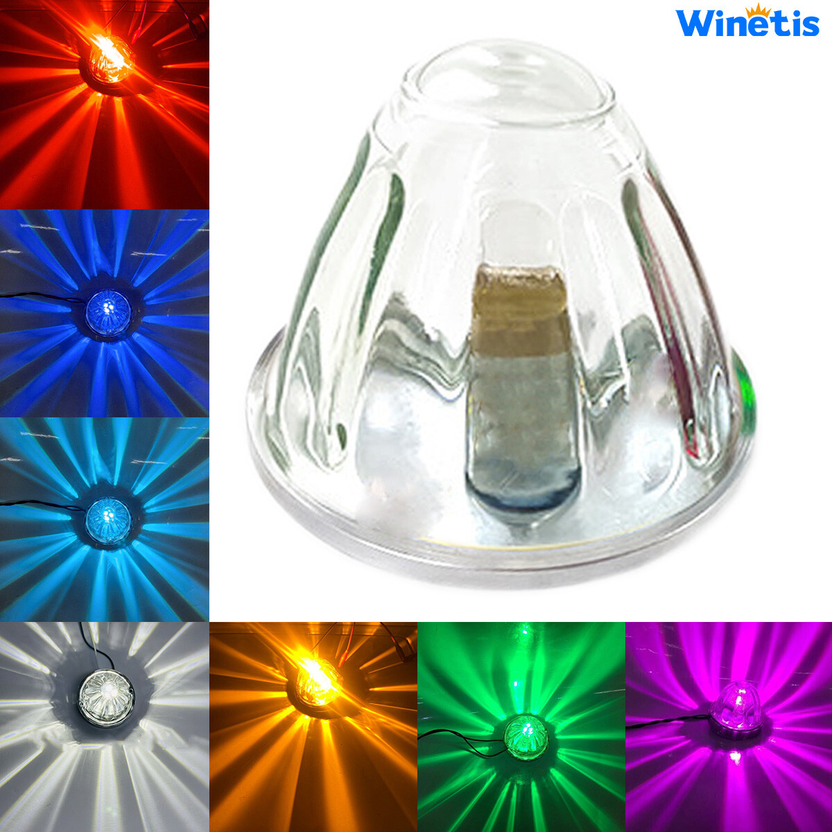 Watermelon LED Bulbs Light Clear Glass Lens Lights Kit 1156 1 Wire ...