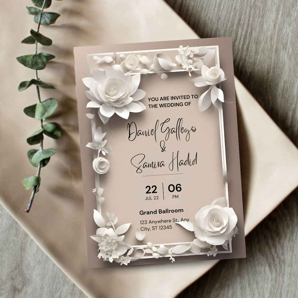 Digital Wedding Invitation | Printable Wedding Invitation ...