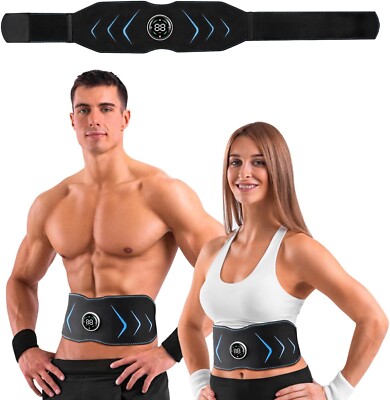 EMS Abdominal Muscle Machine Toning Trainer ABS Stimulator Toner ...