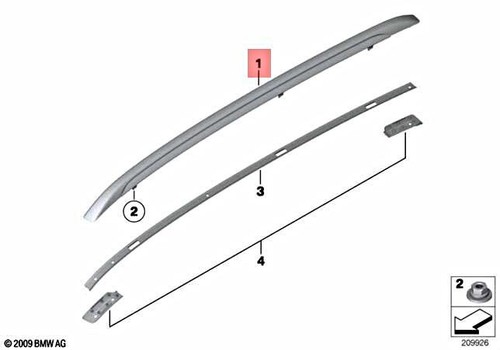 Genuine BMW X1 E84 X1 16d 16i 18d 18dX 18i 20d Roof Railing Right ...