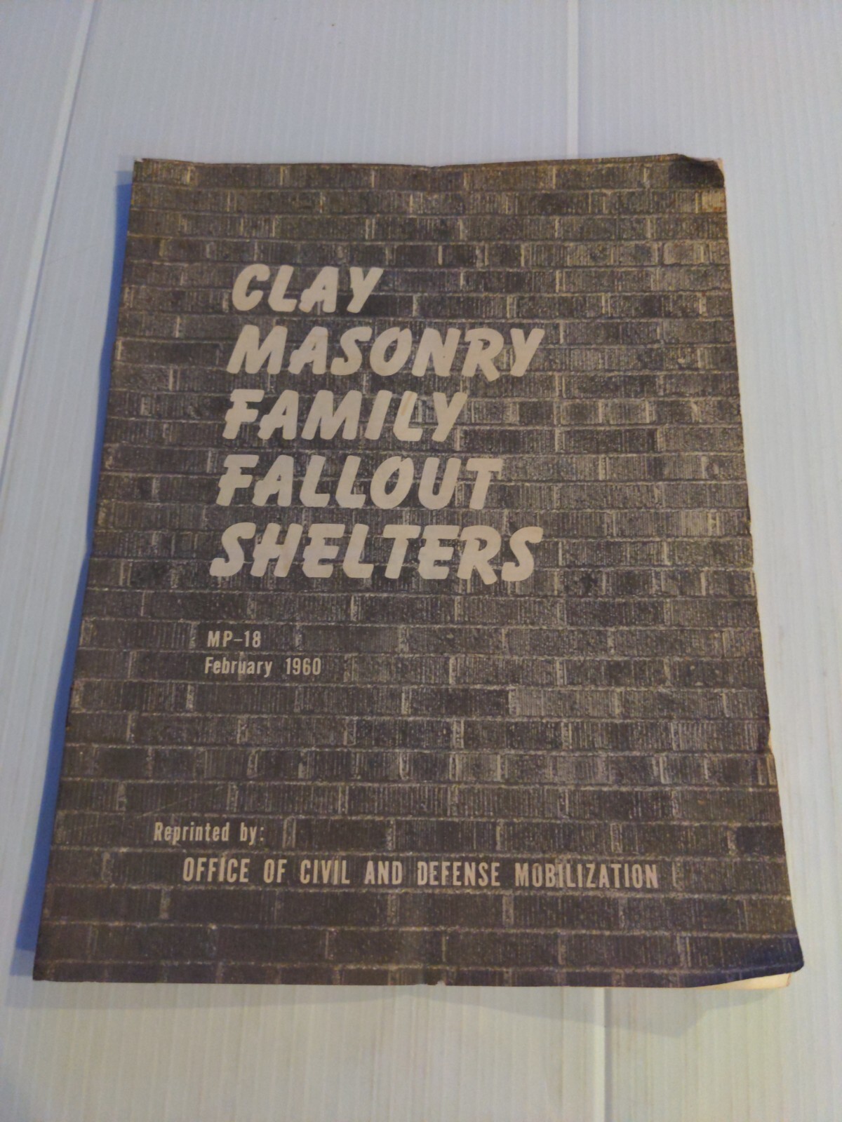 1960 Clay Masonry Family Fallout Shelters Office of Civil Defense ...