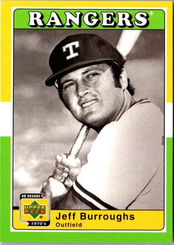 2001 Upper Deck Decade 1970's Jeff Burroughs #22 Texas Rangers Baseball ...