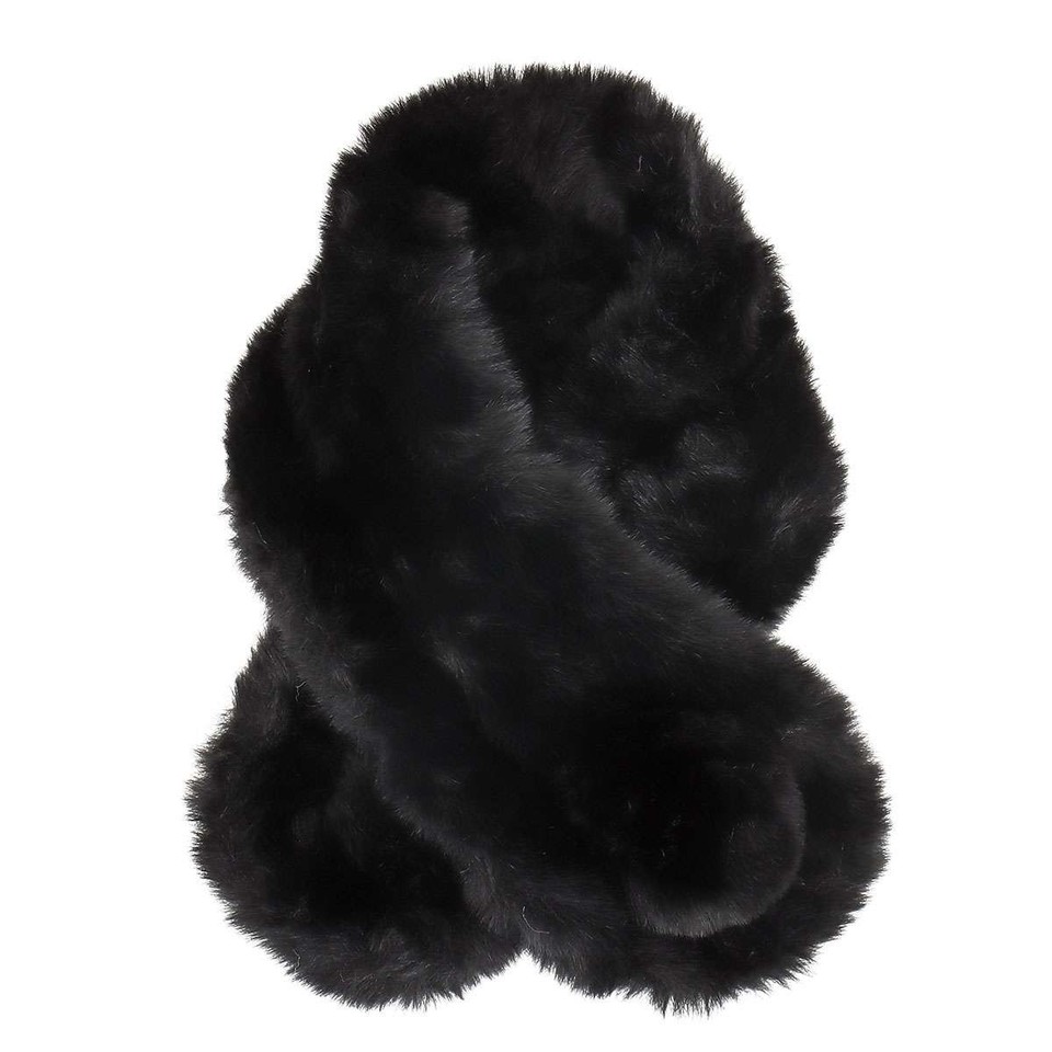 Winter Women Thicken Faux Fur Scarf Neck Warmer Fluffy Wrap Collar ...