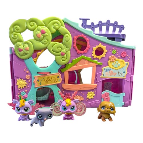 Littlest Pet Shop LPS Clubhouse Purple Tree House Playset - Hasbro VTG ...