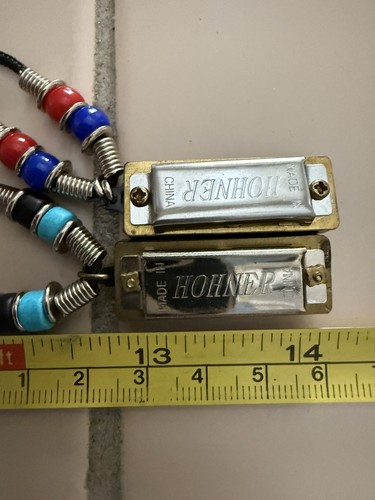 Hohner Mini Harmonica on Necklace~ Pocket Size /Miniature /Travel ...