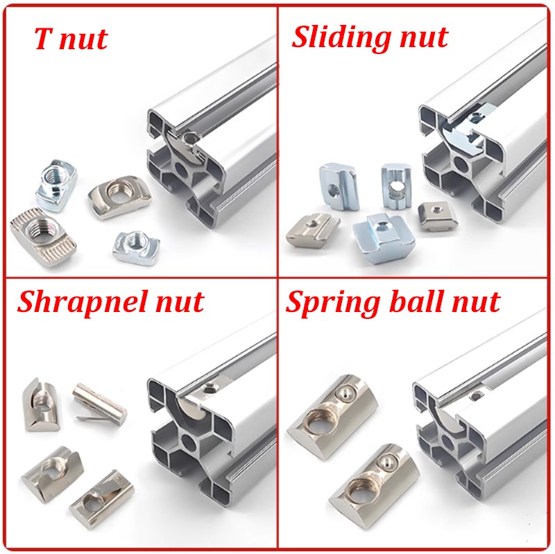 M3-M8 T Shape Block Sliding Nut for Aluminum Profile Extrusion Slot ...