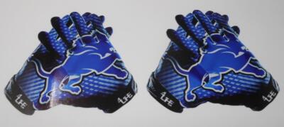 2 Detroit Lions Gloves 5.5"x 6" Car Truck Window Vinyl Stickers Decals ...