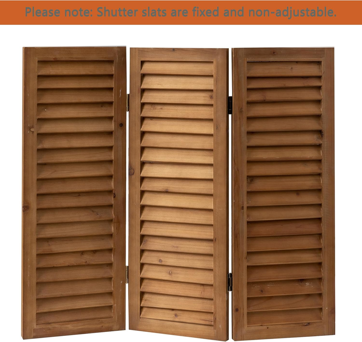 Folding Room Divider Screen W Adjustable Shutters