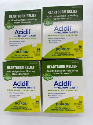 Acidil Heartburn Relief 4 x 60 Meltaway Tabs, EXP 12/2028, FREE ...