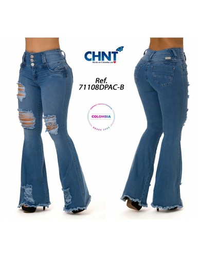 CHNT JEANS COLOMBIANOS, BUTT LIFTER COLOMBIAN WOMEN BOOT CUT JEANS PUSH ...