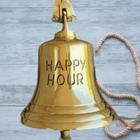 Bronze Maritime Ship Bell Happy Hour Bell Hanging Nautical Wall Decor a ...
