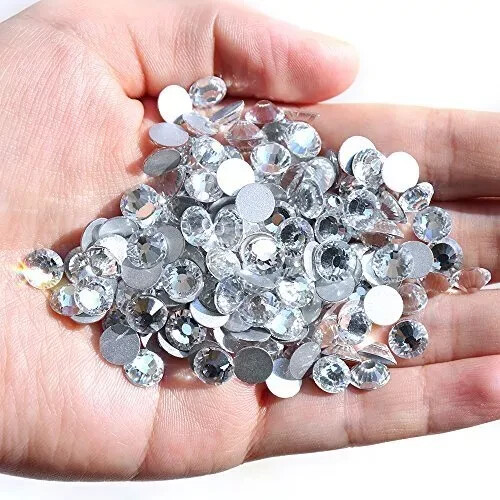 144pcs/lot SS40(8mm) Clear Crystal Flat Back Brilliant Round ...