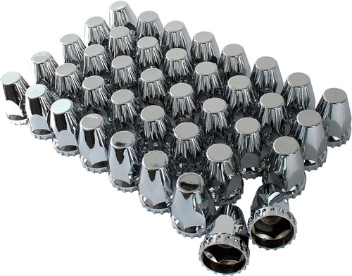 33mm Chrome Lug Nut Covers ABS Plastic Screw on for Semi Truck (40) | eBay