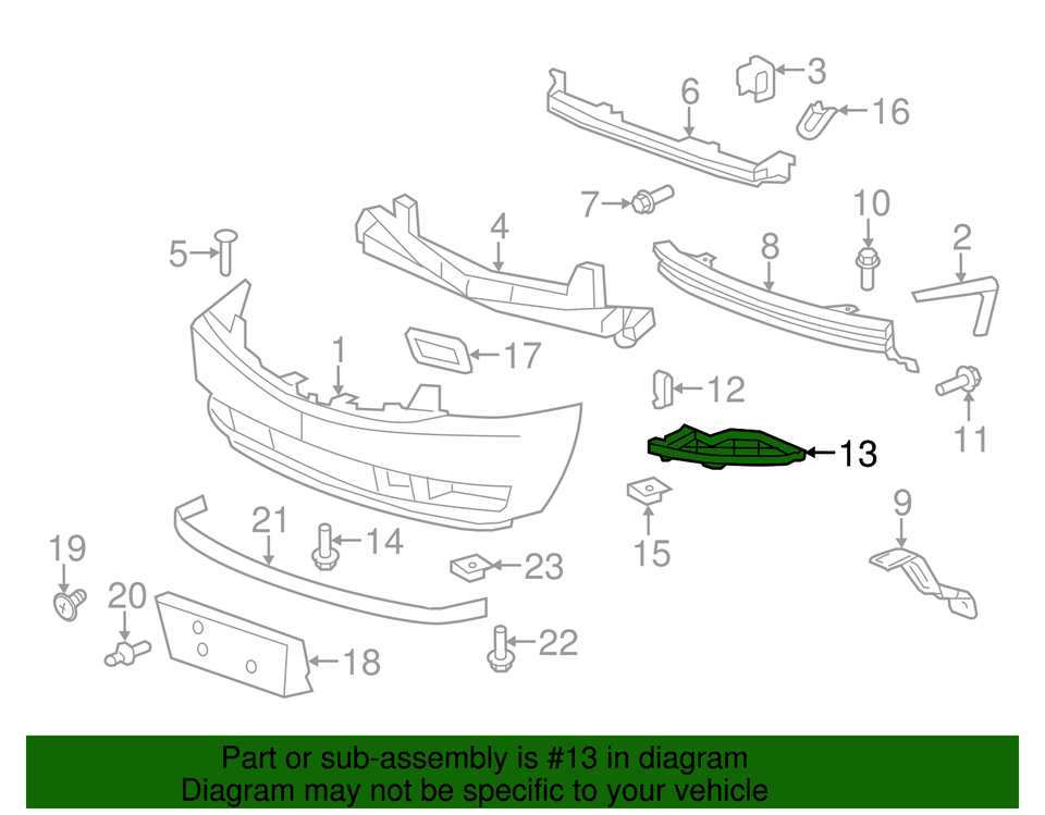Genuine GM Passenger Side Front Bumper Outer Front Filler 10376178 | eBay