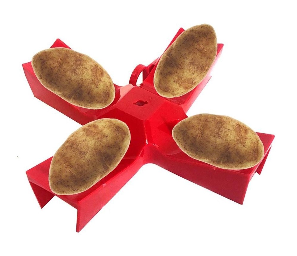 Microwave Baked Potato Maker BPA Free Plastic Cooks 4 Potatoes in 10 ...