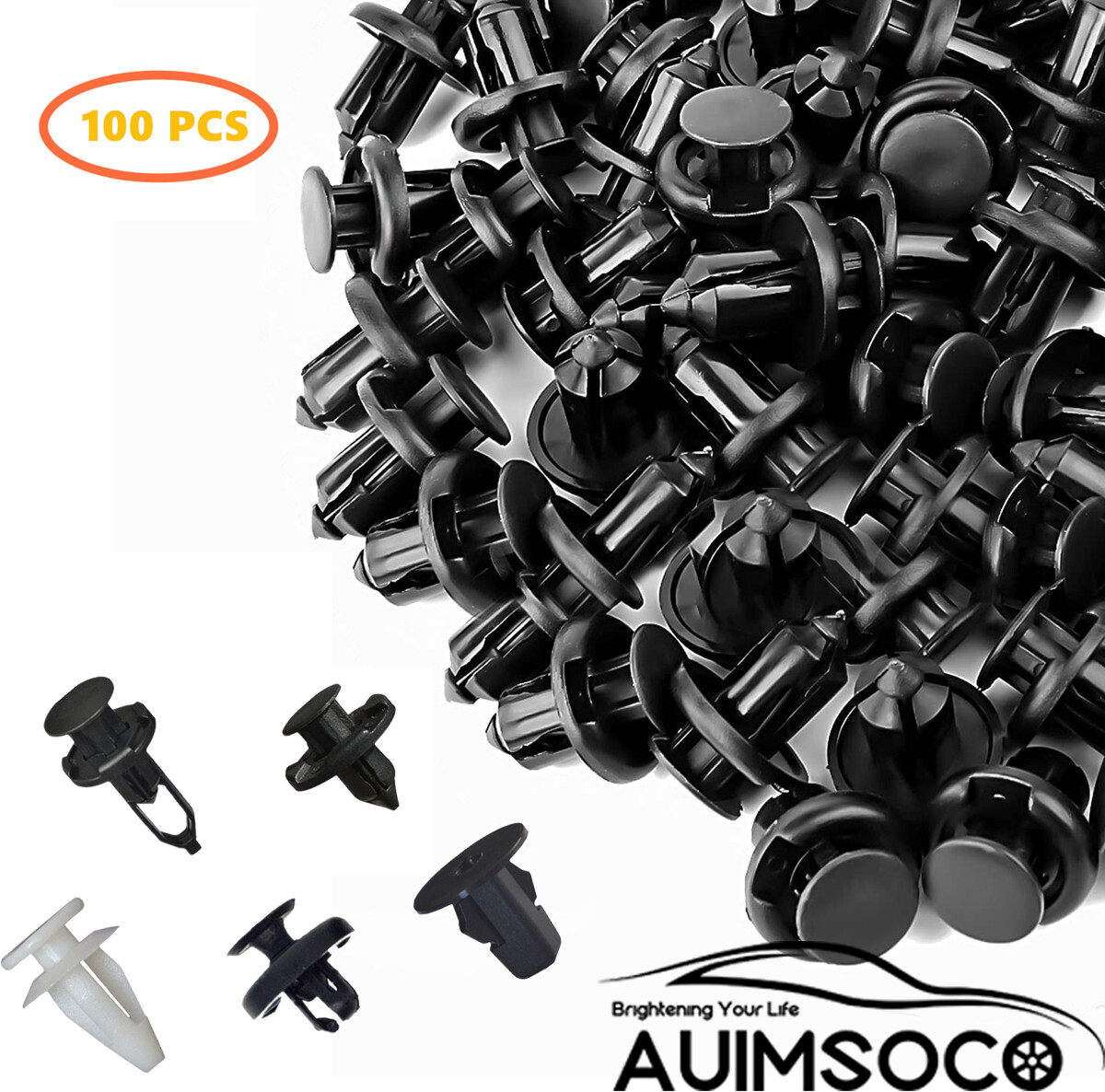 For Auto Plastic Clips Fastener Screw Rivets Set Trunk Car Bumper ...