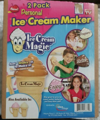2pk Ice Cream Magic Personal Ice Cream Maker As Seen On TV | eBay