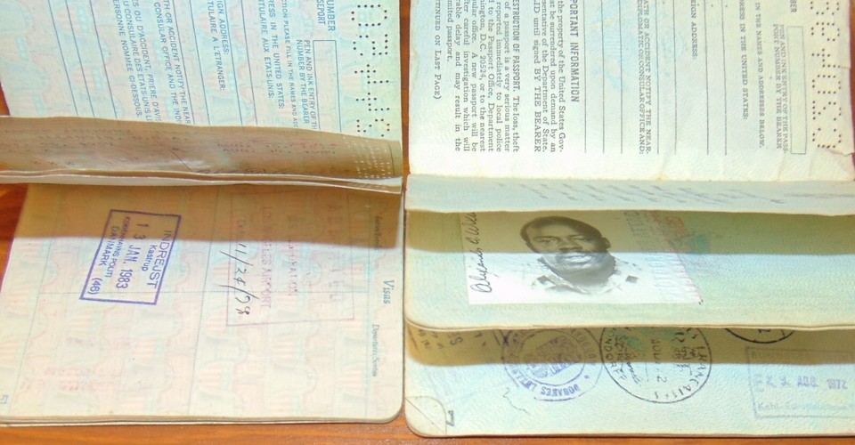 VERY OLD RARE *2 TWO Passports 1972 to 1984 World Travel Stamps African ...