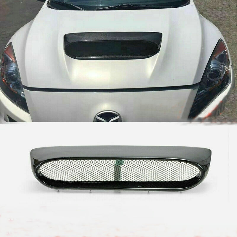 Raised Carbon Fiber Hood Vent Scoop For 10-13 Mazda MazdaSpeed 3 MPS ...