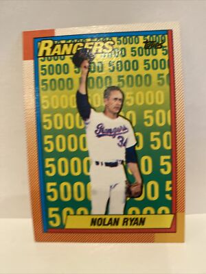 Nolan Ryan Texas Rangers 5000 Topps 1990 #5 | eBay