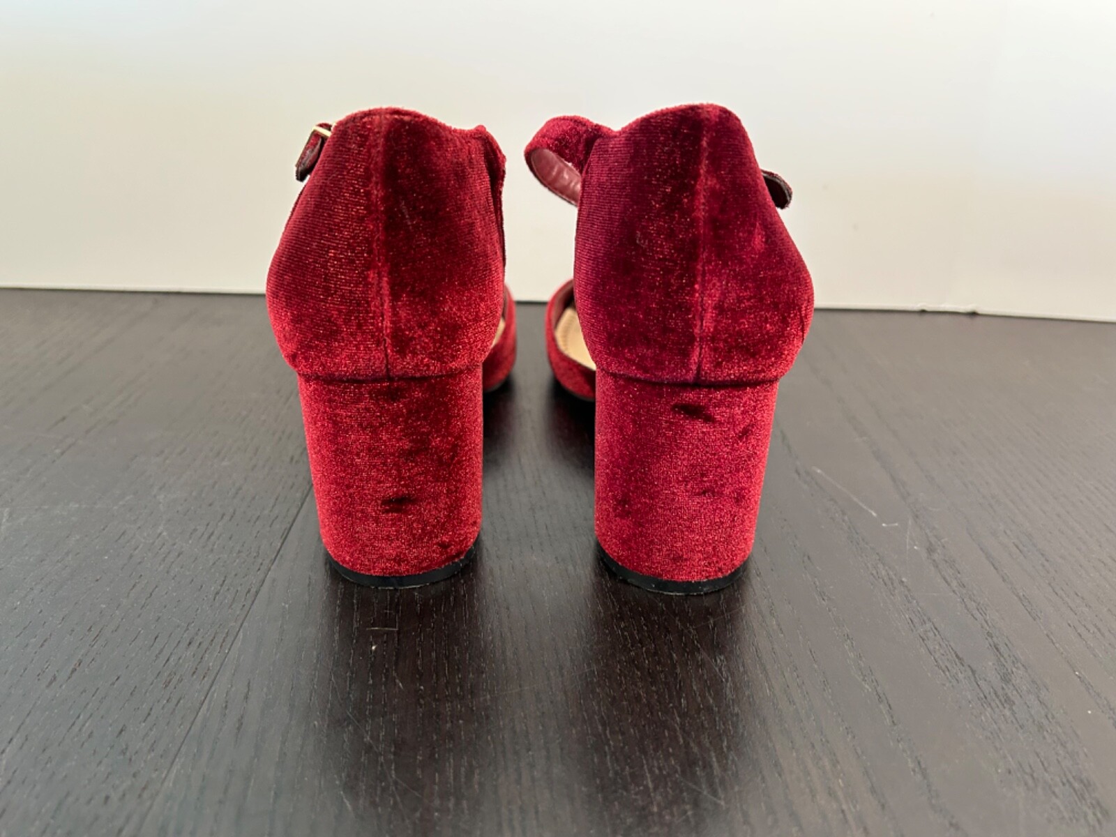 Sam Edelman Circus D’Orsay Burgundy Red Velvet Heels … - Gem