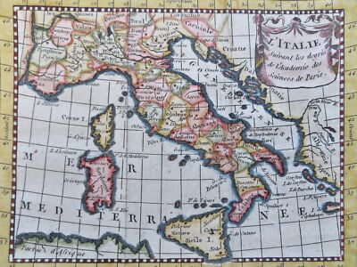 Italy Sicily Corsica Sardinia Rome Tuscany Venice Genoa Naples 1774 ...
