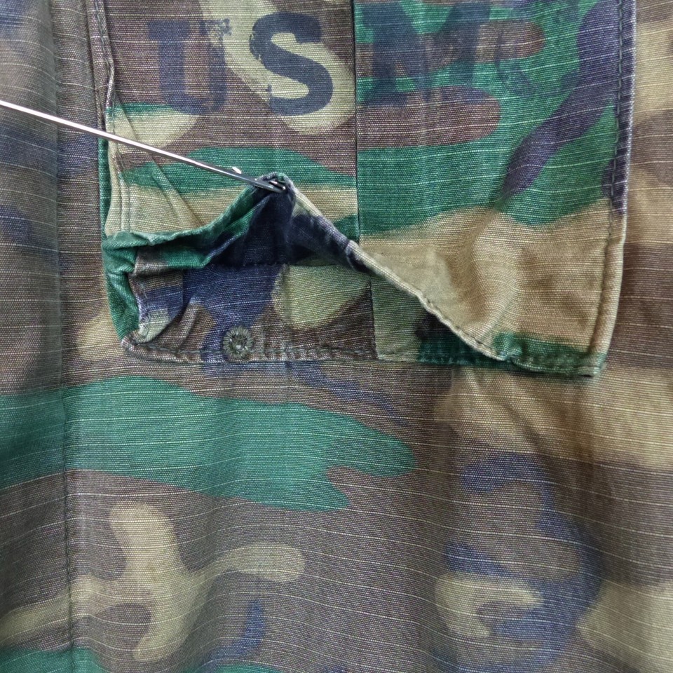 VTG Military USMC Shirt M RDF ERDL Camo 70s Jungle Coat Hot Weather ...