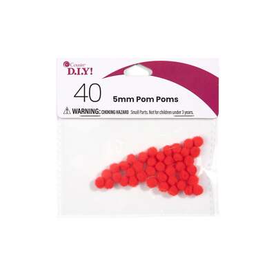 Rudolph Noses | 5mm Red Pom Poms | Tiny Red Pom-Poms - 5mm - 40 Pcs ...