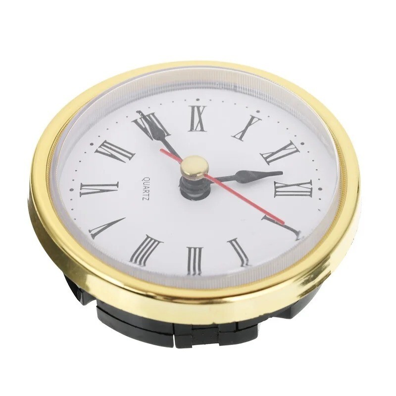 65mm Quartz Movement Round Clocks Head Insert Roman Number Classic ...