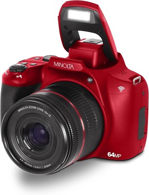 Minolta 64MP/ 4K Ultra HD Digital Camera with 10x Optical Zoom (Red) | eBay