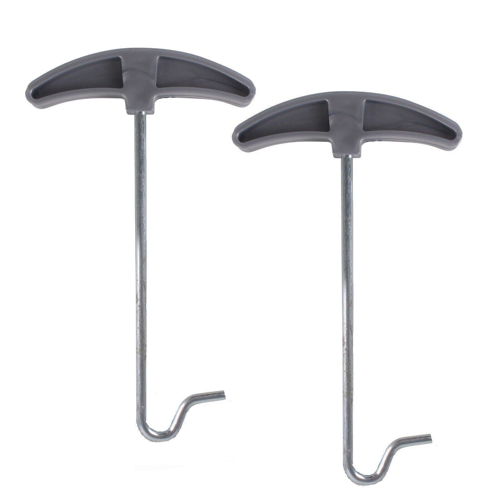 2pk Tent Peg Extractor Puller Remover Steel Hook Lifter Camping Holiday ...