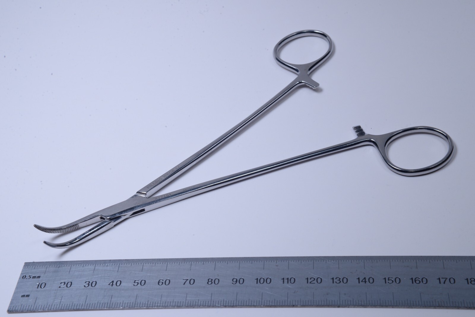 Pilling Weck #477191 Adson Forceps 7¼" Curved Serrated Stainless Steel ...