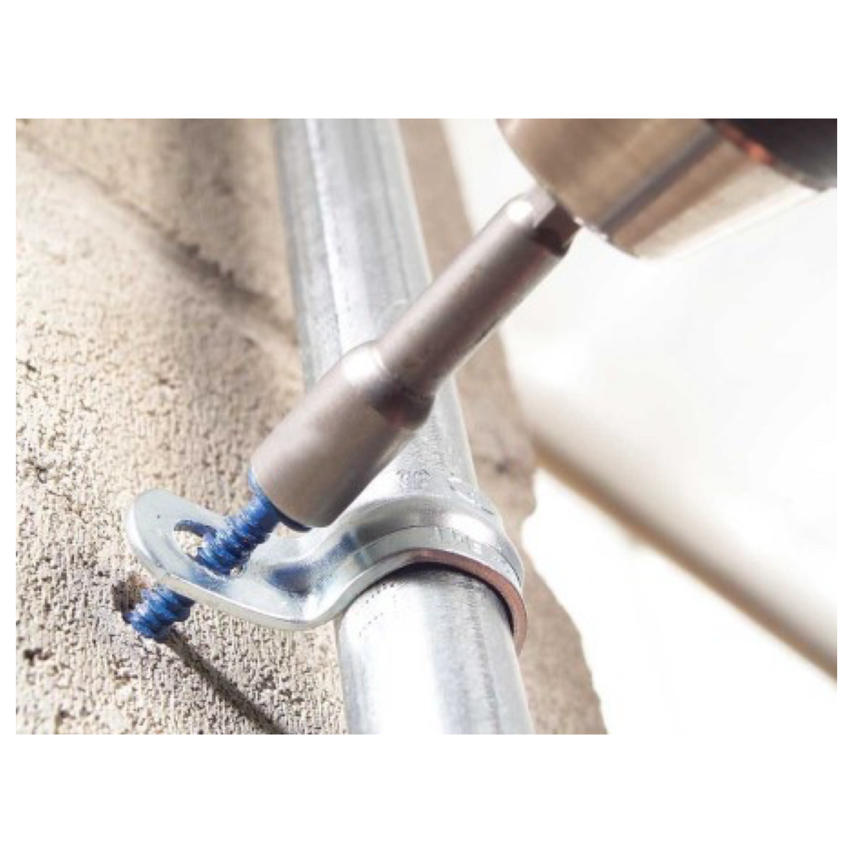 100 pcs pack concrete Tapping Screws, Hex Slot Head, Blue Finish. (USA ...