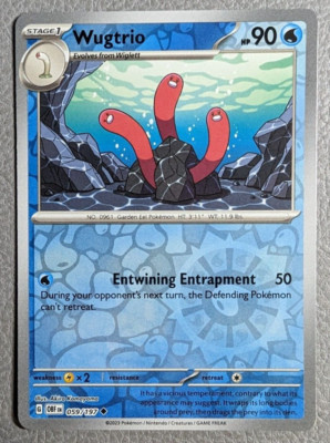 Wugtrio Reverse Holo NM OBF 059/197 Obsidian Flames Pokemon Card | eBay