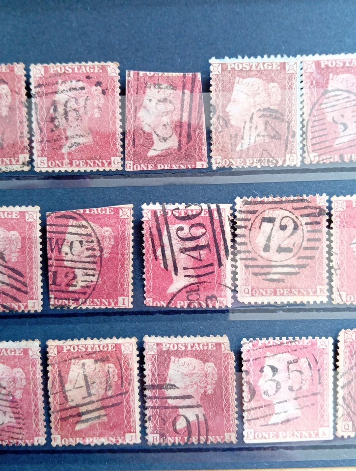 20x GB QV SG40 Penny Red Stars Stamps. Large Crown wmk. E56 | eBay UK