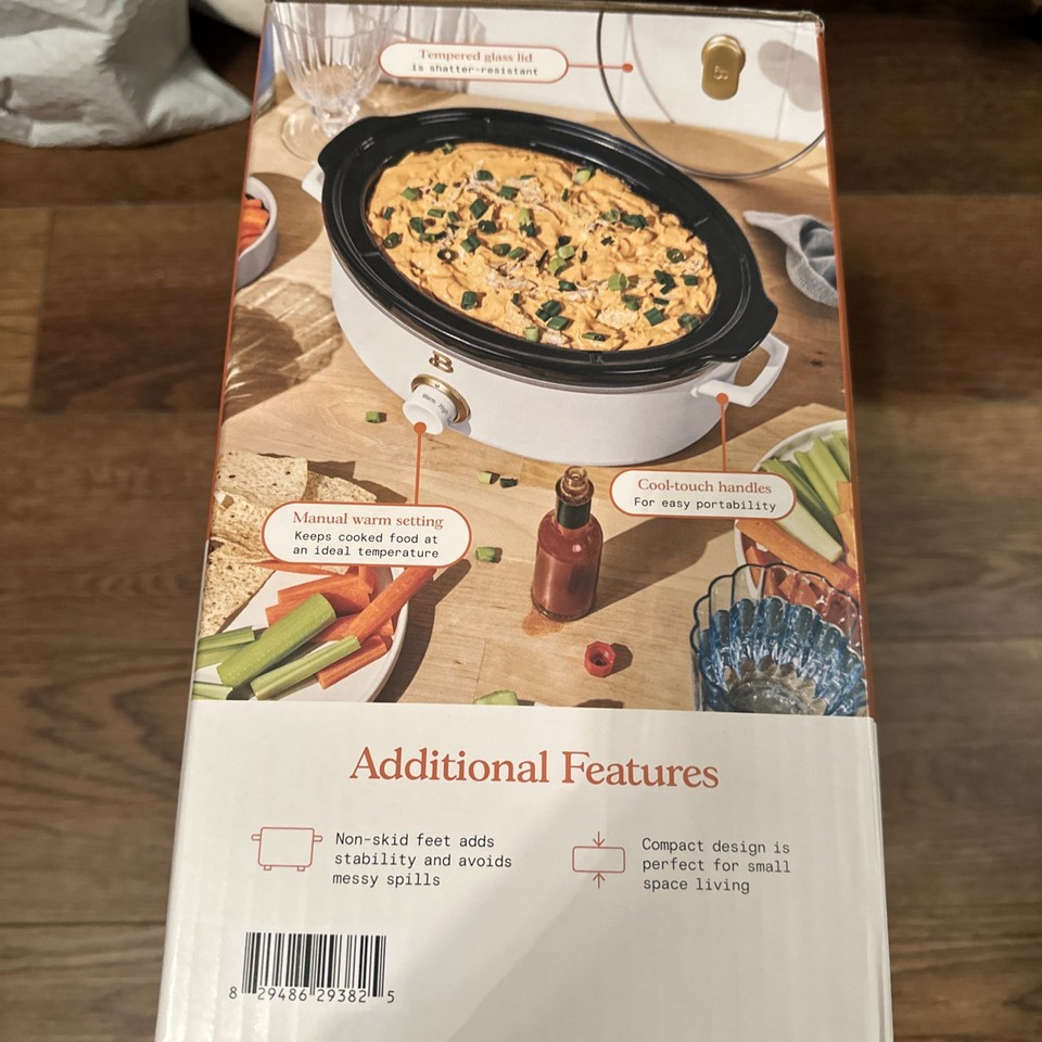 Beautiful Dip and Serve Manual Slow Cooker, WHITE by Drew Barrymore | eBay