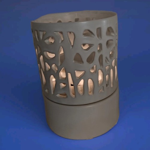 Ceramic Open Work White Wax Melt Warmer 5.5 x 4 Electric Chord with ...